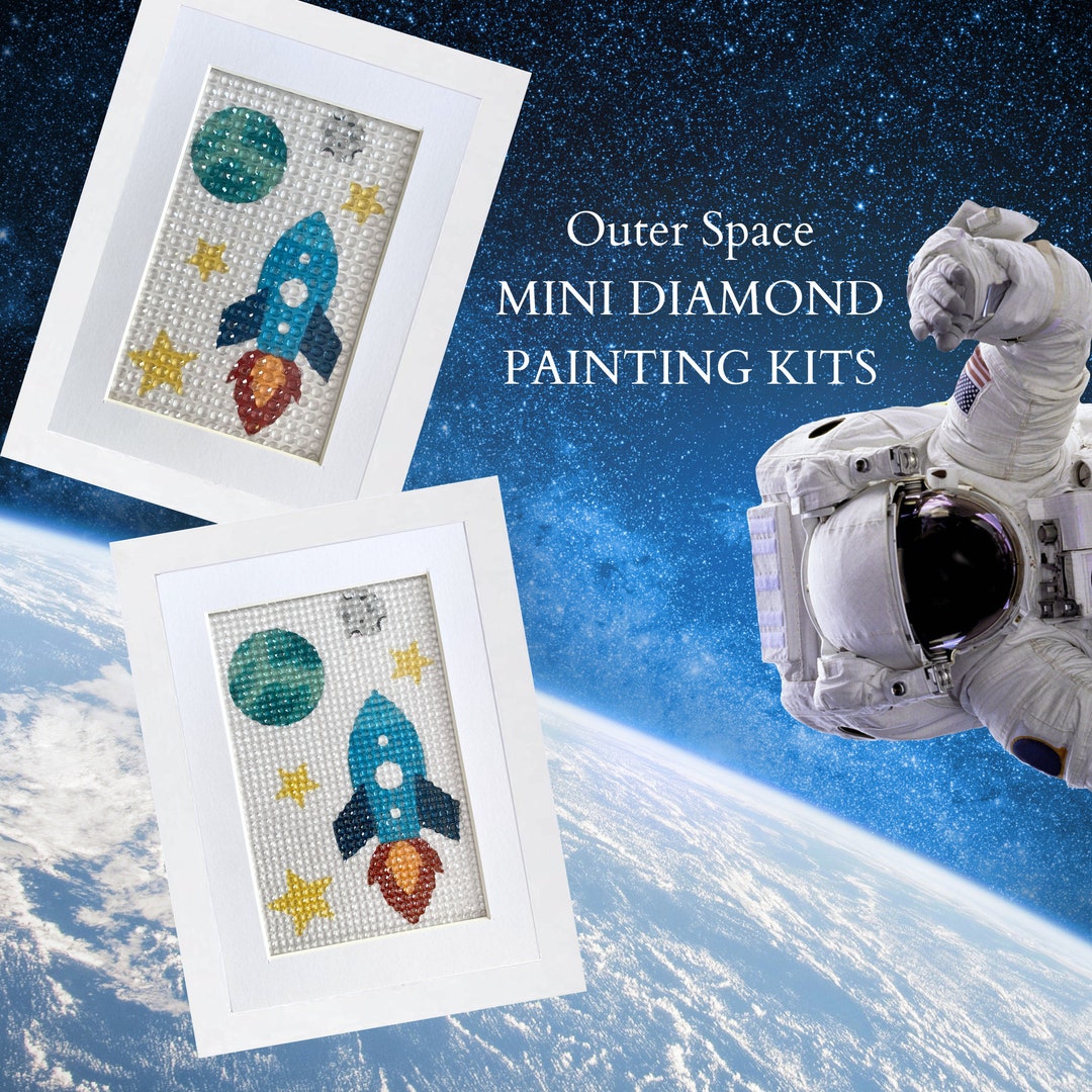 Kids Diamond Painting Kit Outer Space Gem Art Gifted Craft Kit Easy DIY ...