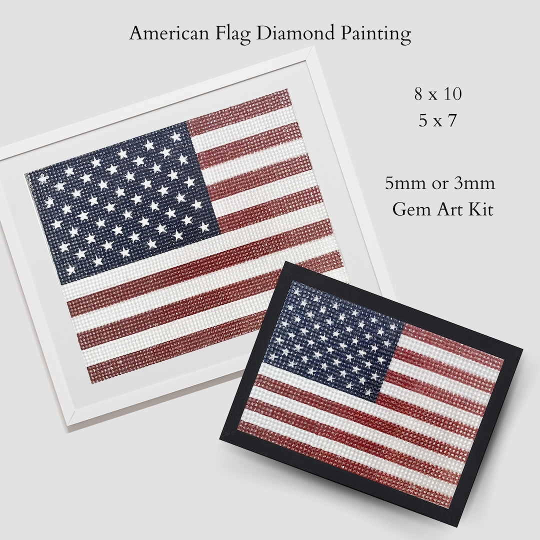 Diamond Painting American Flag Gifted Craft Kit Custom Patriotic Gifts ...