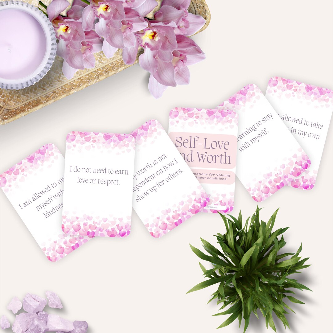 Self-love Affirmation Cards | Printable Reflection, Self-care (instant ...