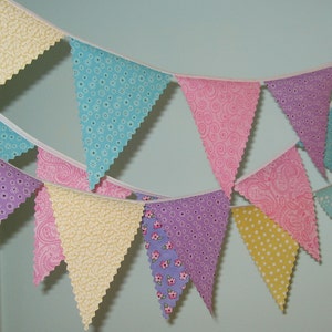 Mini Pennant Fabric Banner -spring- Childrens Decor, Party Decor or ...
