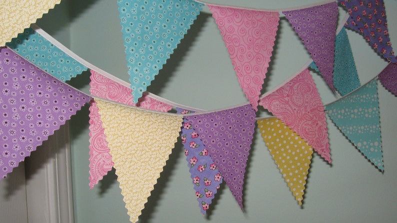 Mini Pennant Fabric Banner spring Childrens Decor Party - Etsy