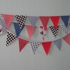 Mini Pennant Fabric Banner Bunting in Yellow, Pink, Orange and a Touch ...