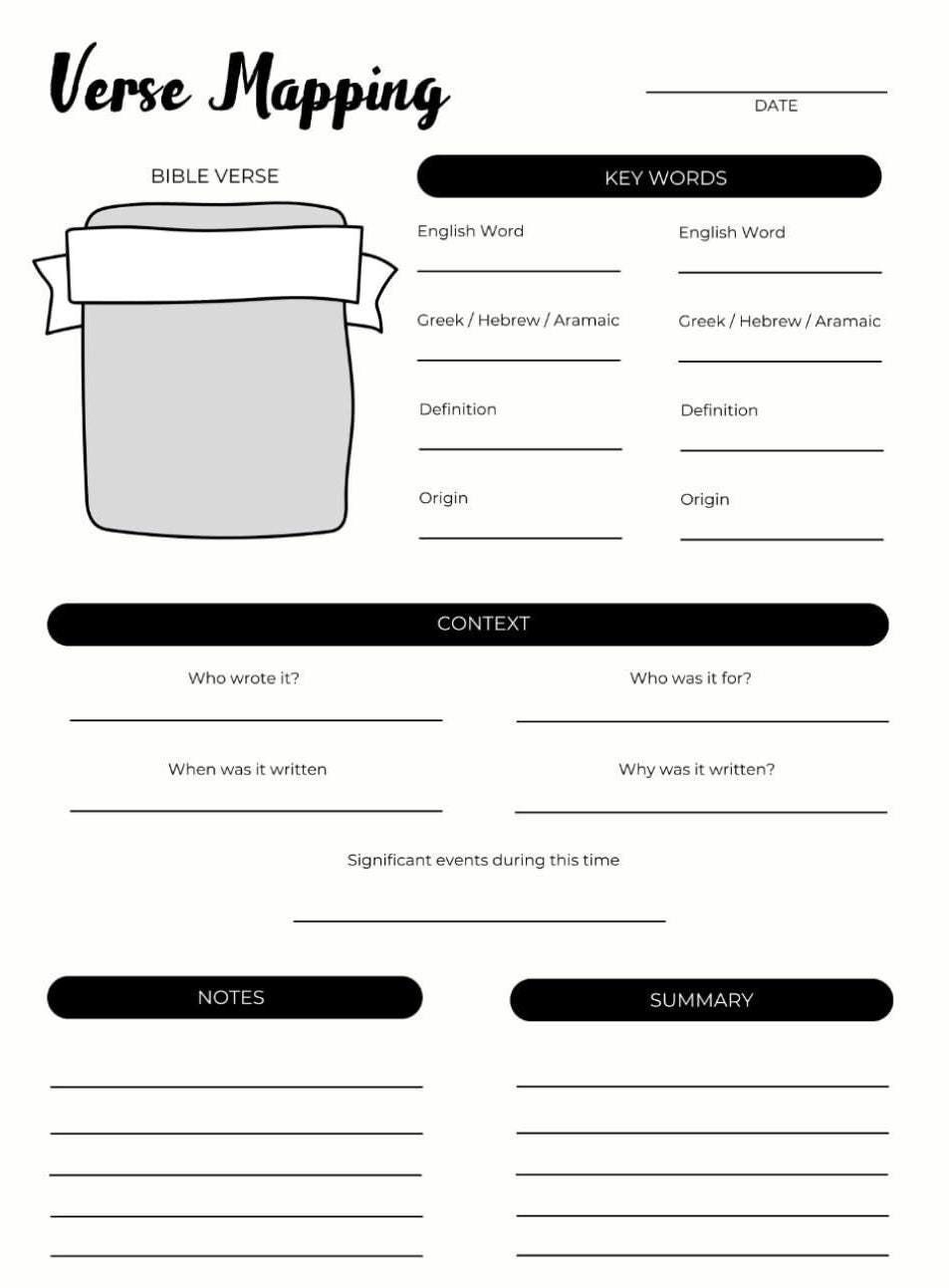 Verse Mapping Bible Study Digital Download: Perfect for In-depth ...