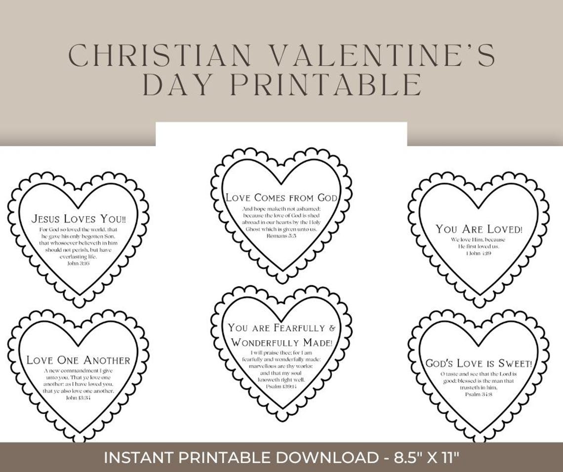 Christian Valentine’s Day Printable | Bible Verse Valentine Cards ...