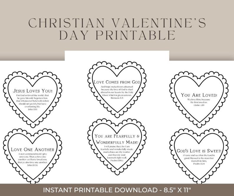 Christian Valentine’s Day Printable | Bible Verse Valentine Cards ...