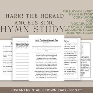 Hark! the Herald Angels Sing Hymn Study | Christian Printable | KJV ...