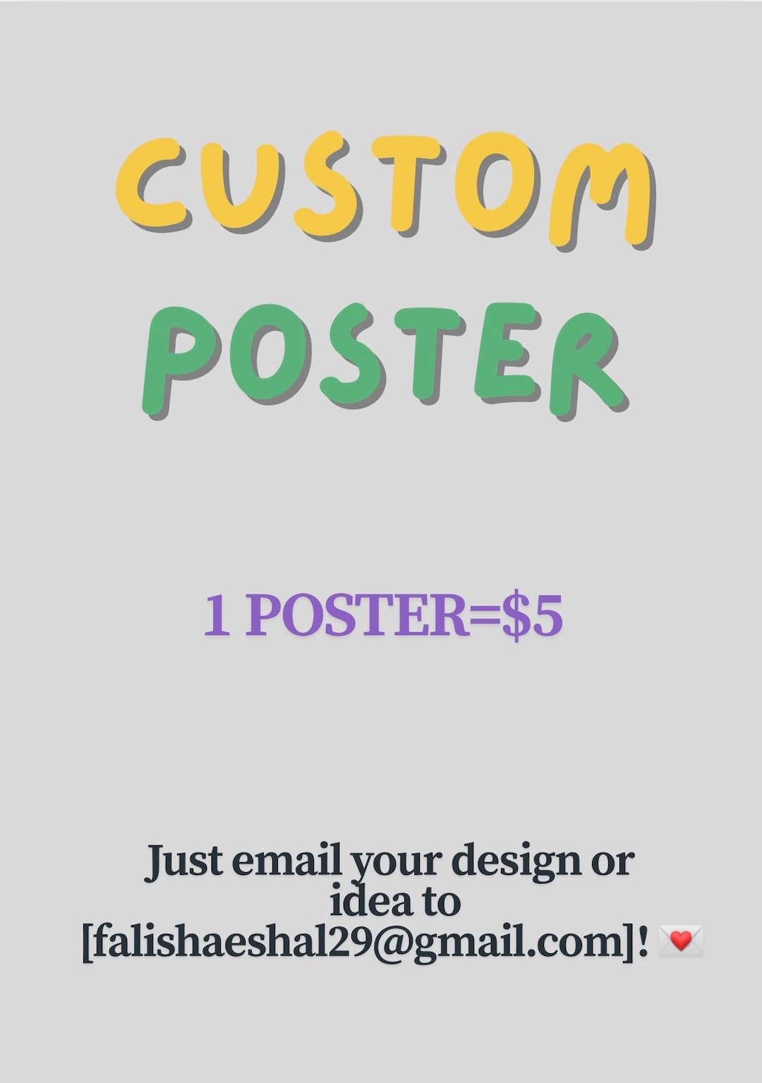 CUSTOM POSTER - Etsy