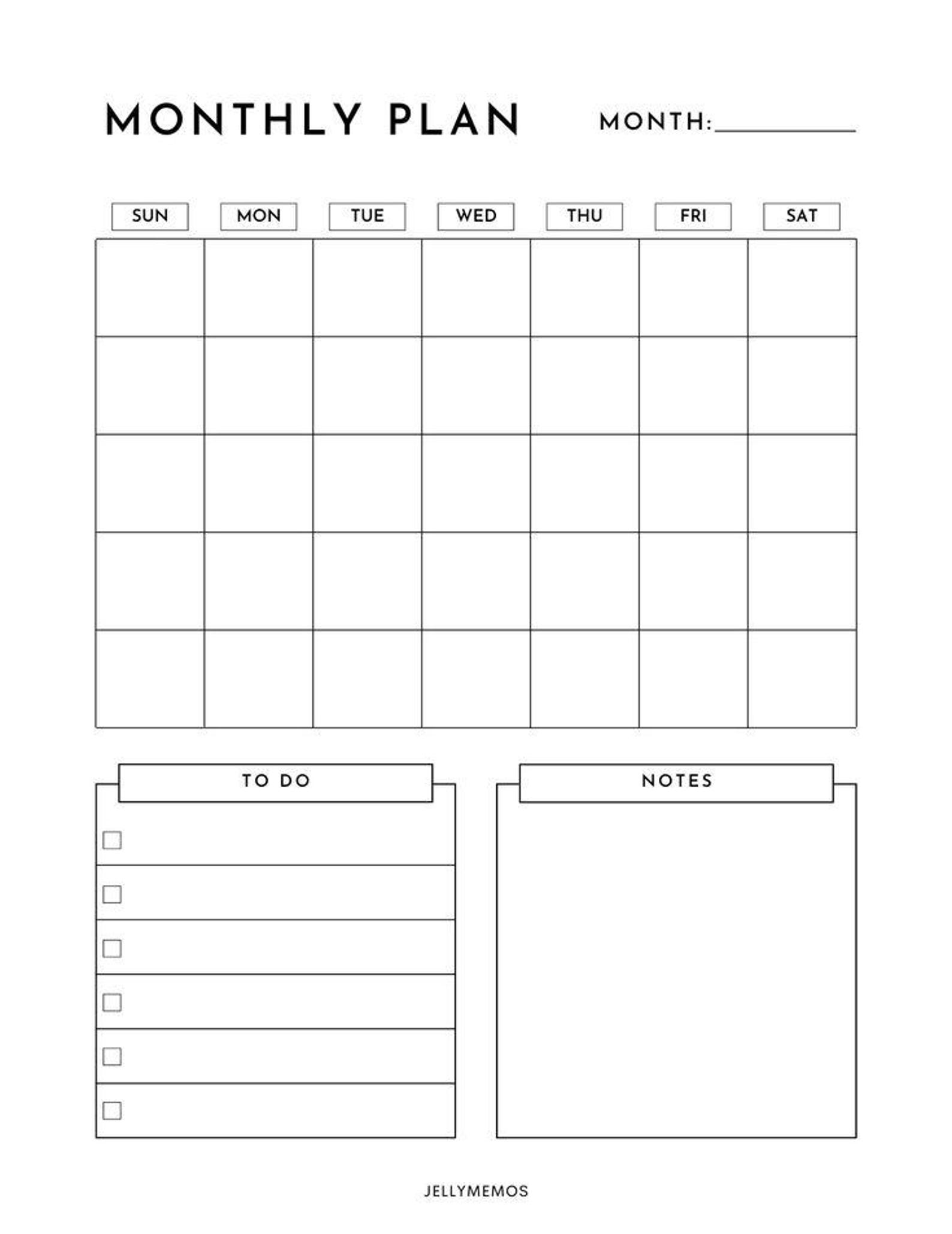 Monthly Planner - Etsy