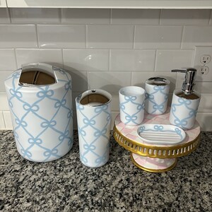 String Bow Bathroom Accessories Set - Etsy