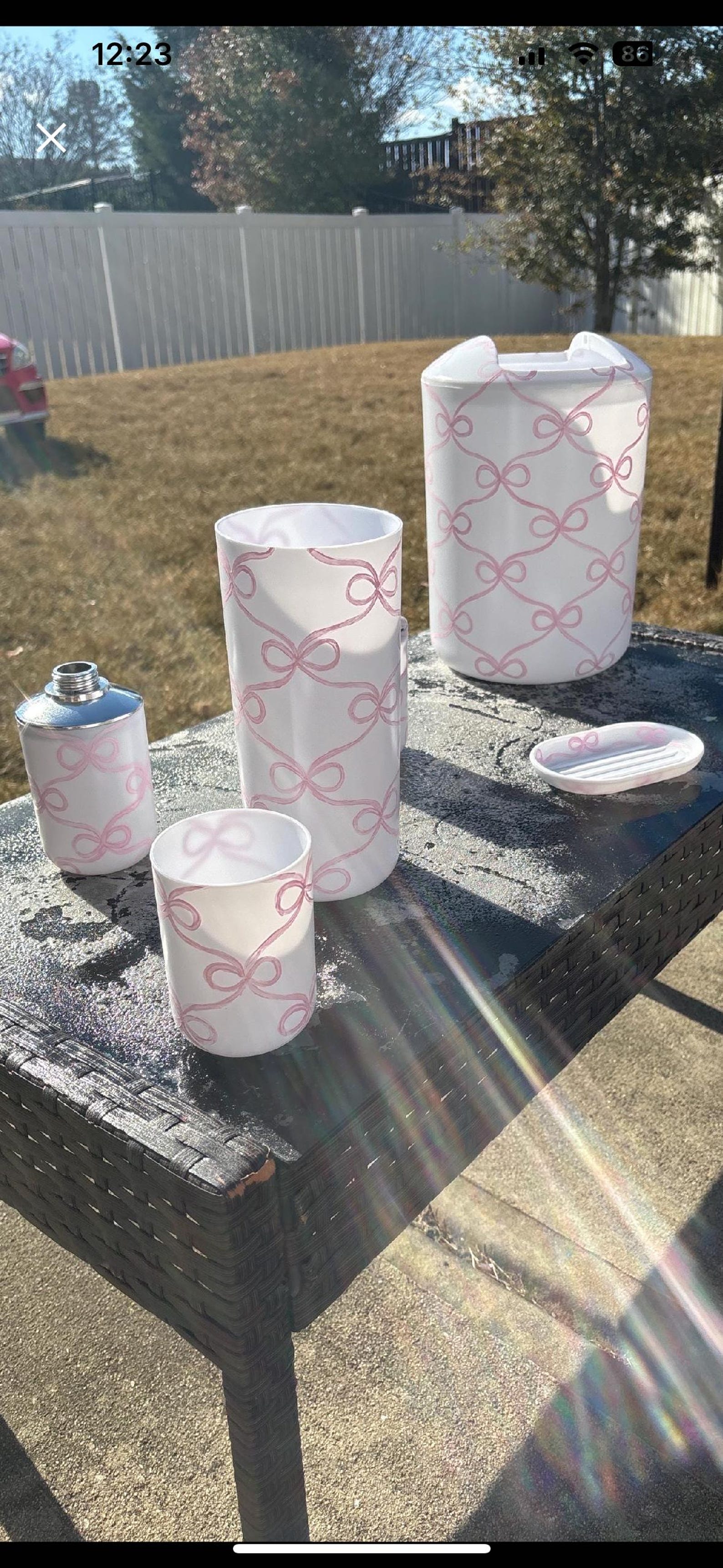 String Bow Bathroom Accessories Set - Etsy