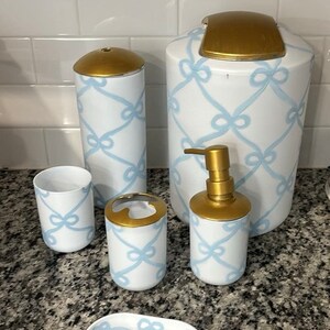 String Bow Bathroom Accessories Set - Etsy