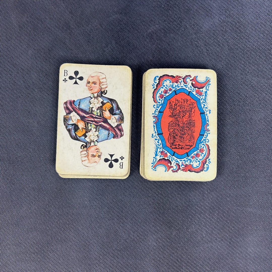 Vintage Playing Cards 90s, Slavonic Style, Russian Style Souvenir ...