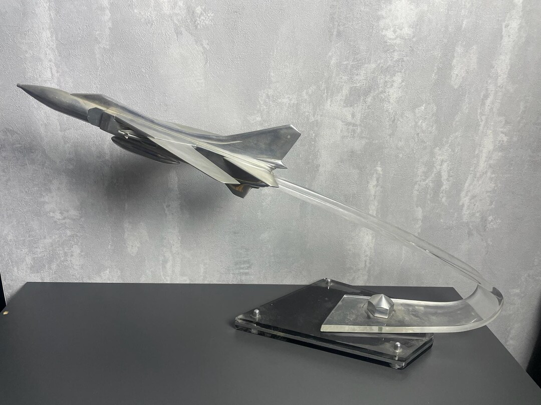 Vintage USSR Metal Tabletop Model Soviet PLANE Big Airplane Aviation ...
