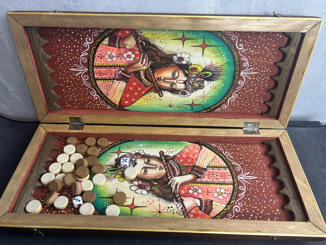 Old Backgammon Prison Work USSR Hand Made USSR Hand Painted Vintage ...