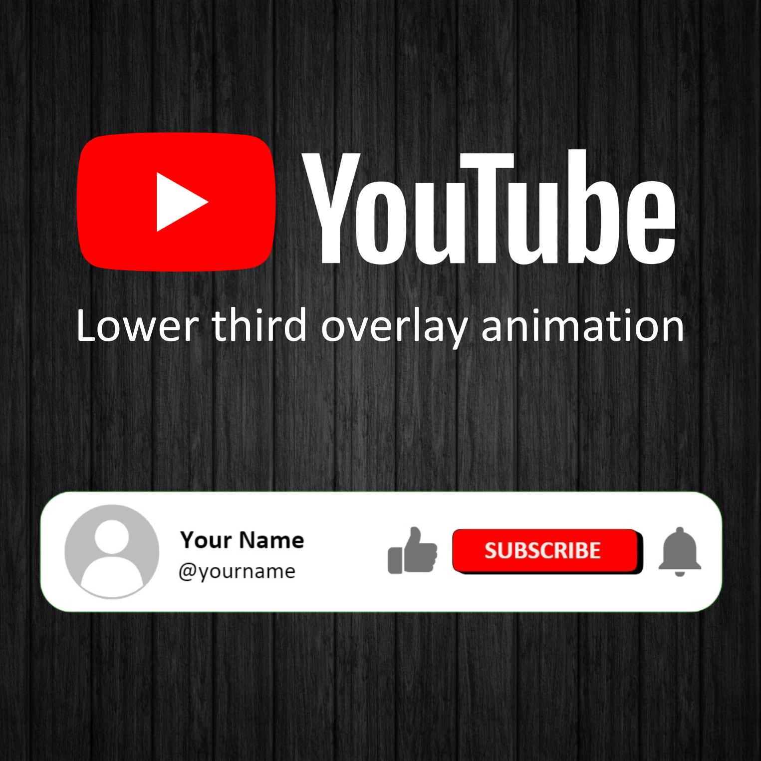 Custom Animated Youtube Subscribe Button Overlay for Intro Videos With ...