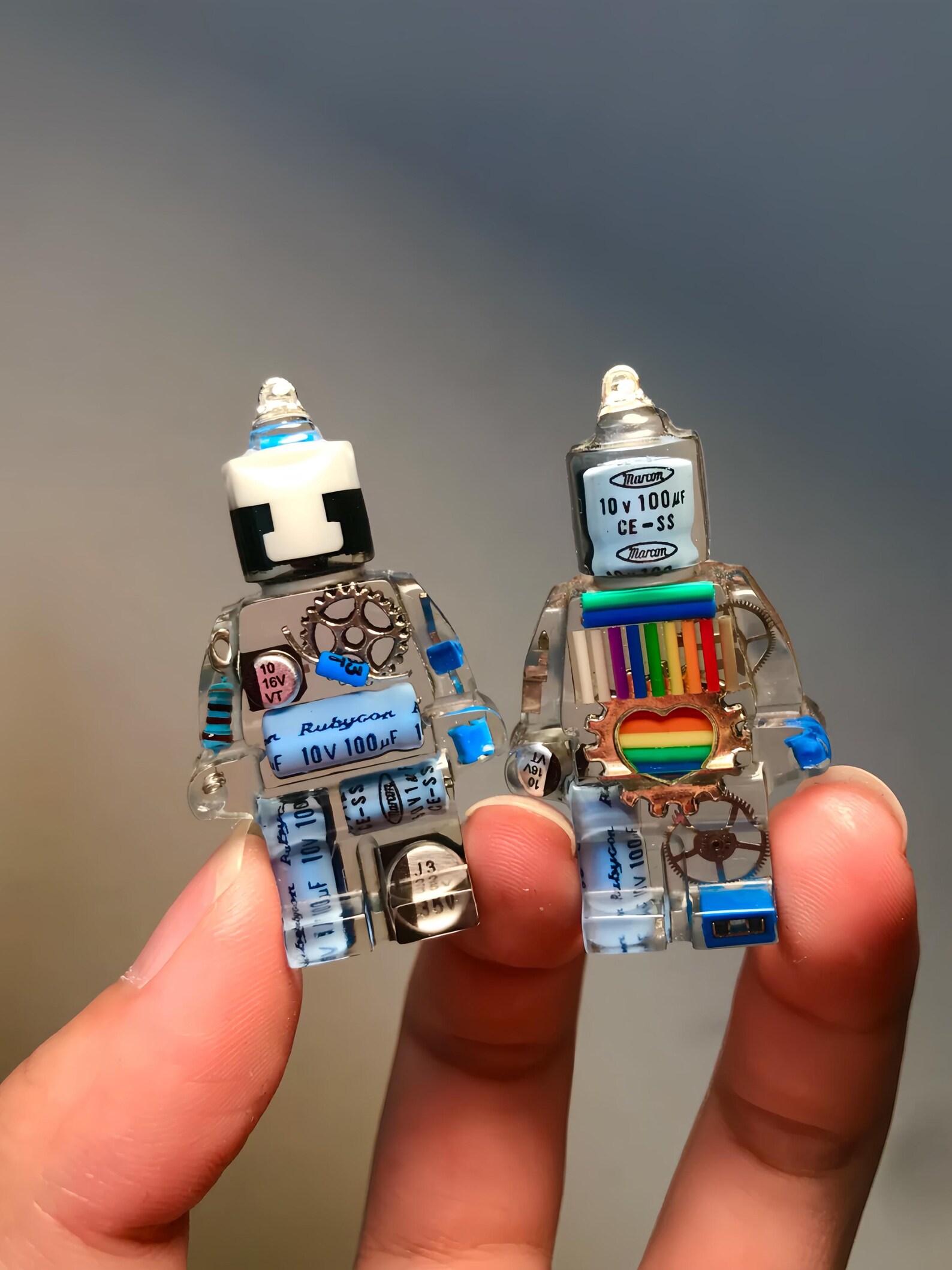 Customizable Hand-painted Robot Pendant Personalized and Creative ...