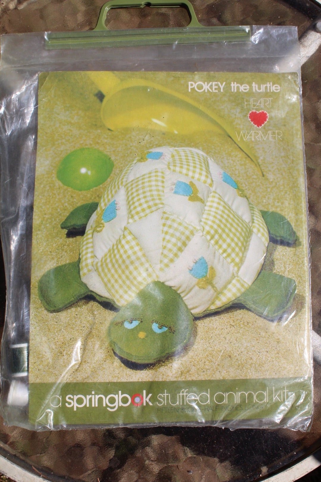 Vintage 1970s 1980s Springbok Green and White Gingham Checked Pokey the ...