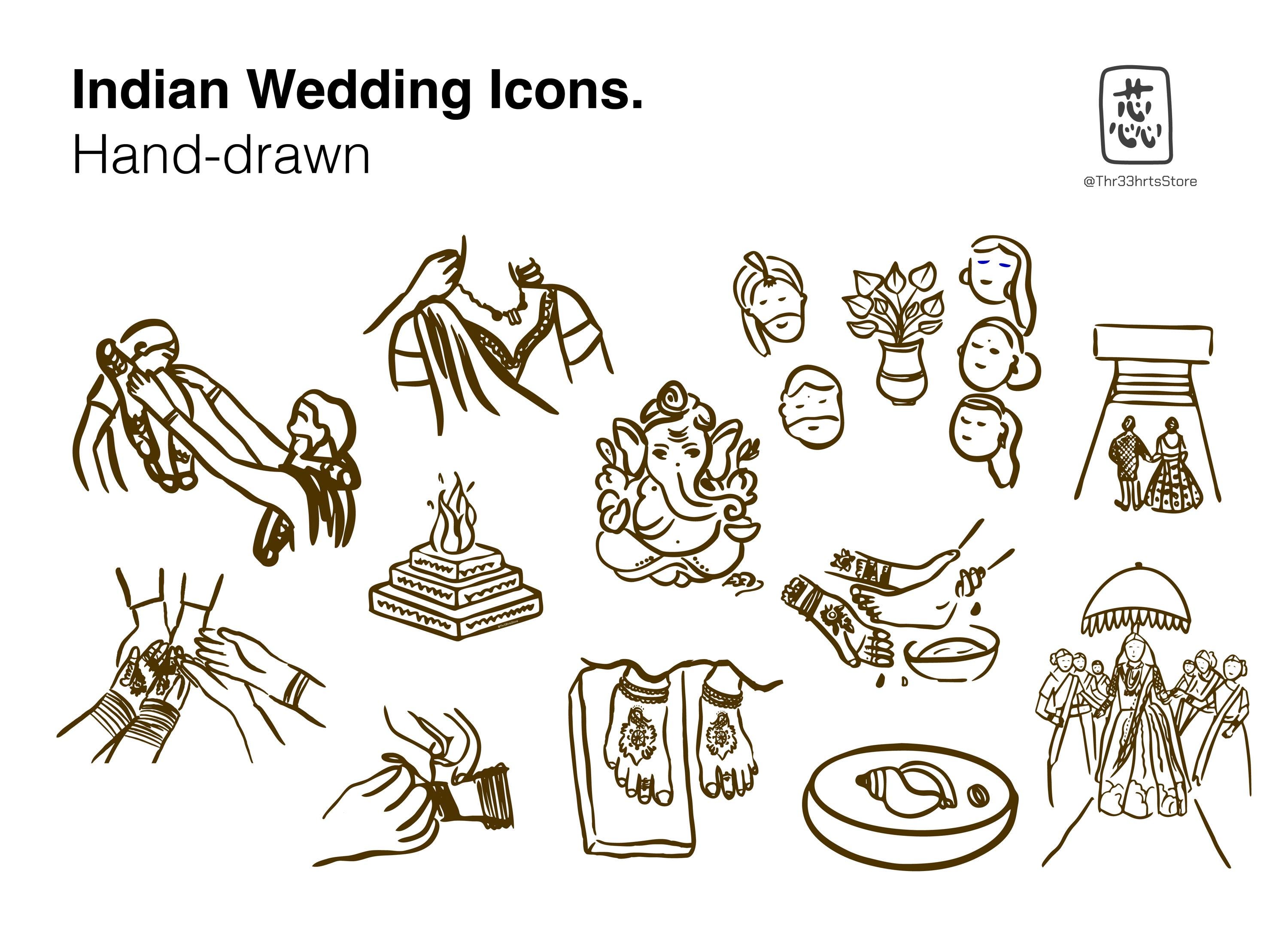 Indian Wedding Symbols Fonts