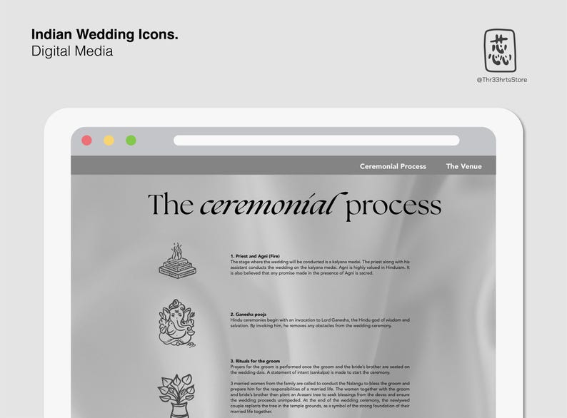 13 Hand-drawn Indian Wedding Icons: Hindu Ceremony Illustrations (SVG ...