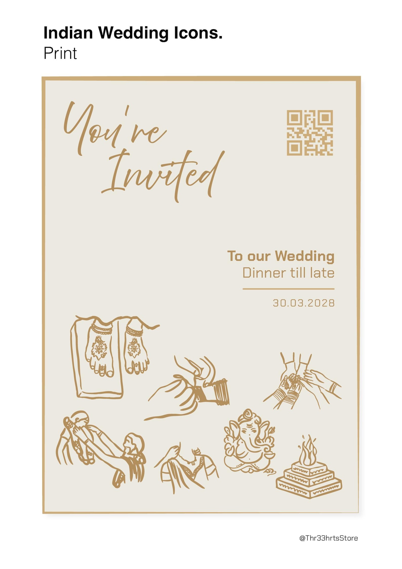 Hand-drawn Indian Wedding Icons: Hindu Ceremony Illustrations (SVG) - Etsy