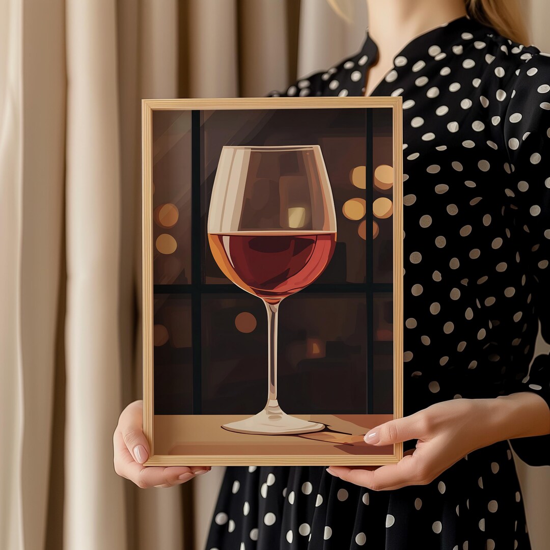Wine Poster Digital Download, Wine Wall Art, Wine Print, Bar Cart Art ...
