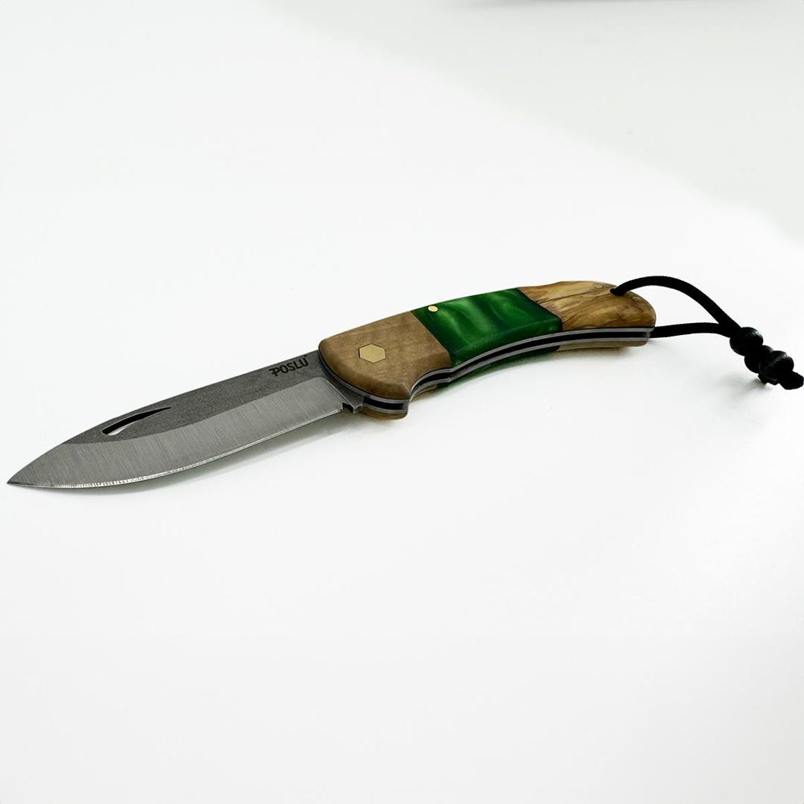 Handmade 4034 Steel Barrel, Walnut and Epoxy Handle, Super Sharp Knife ...