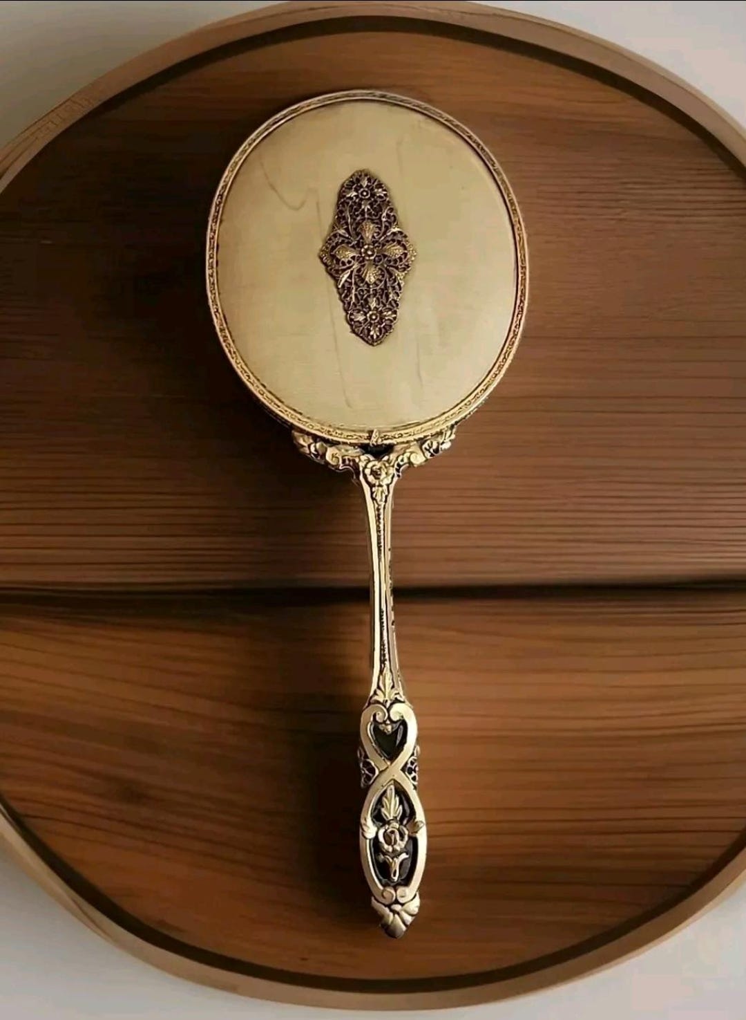 Vintage 24K Matson Ornate Gold Plated Beveled Mirror Heavy and ...