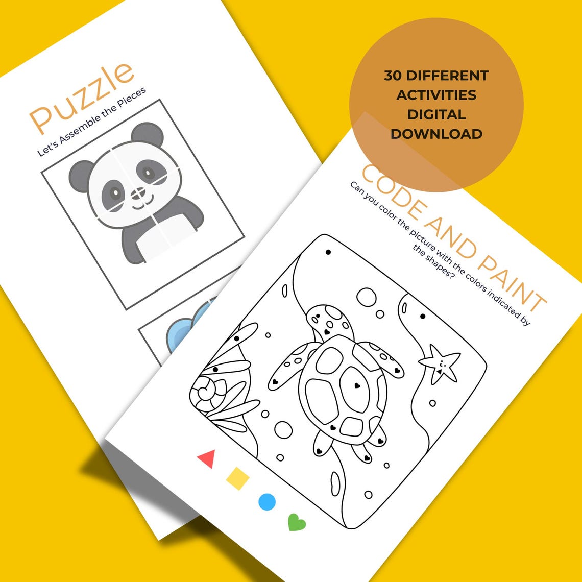 Preschool Activity Book Printable – Cut & Paste, Matching, Coloring ...