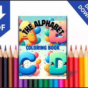 Alphabet Magic: 27 Creative Coloring Pages for Kids - Etsy