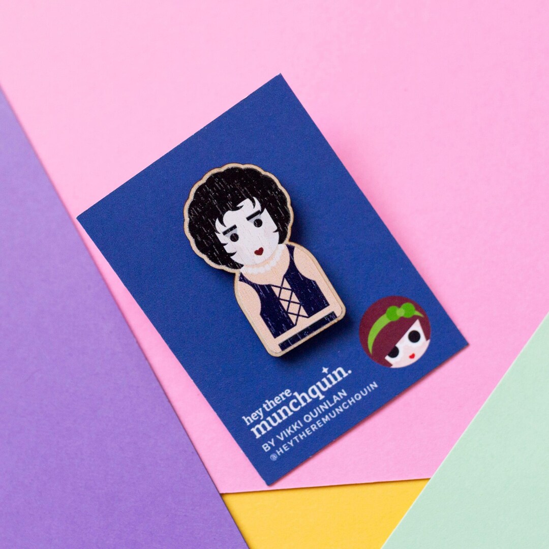 Eco-friendly Wooden Pin Badge Inspired by Rocky Horror - Etsy