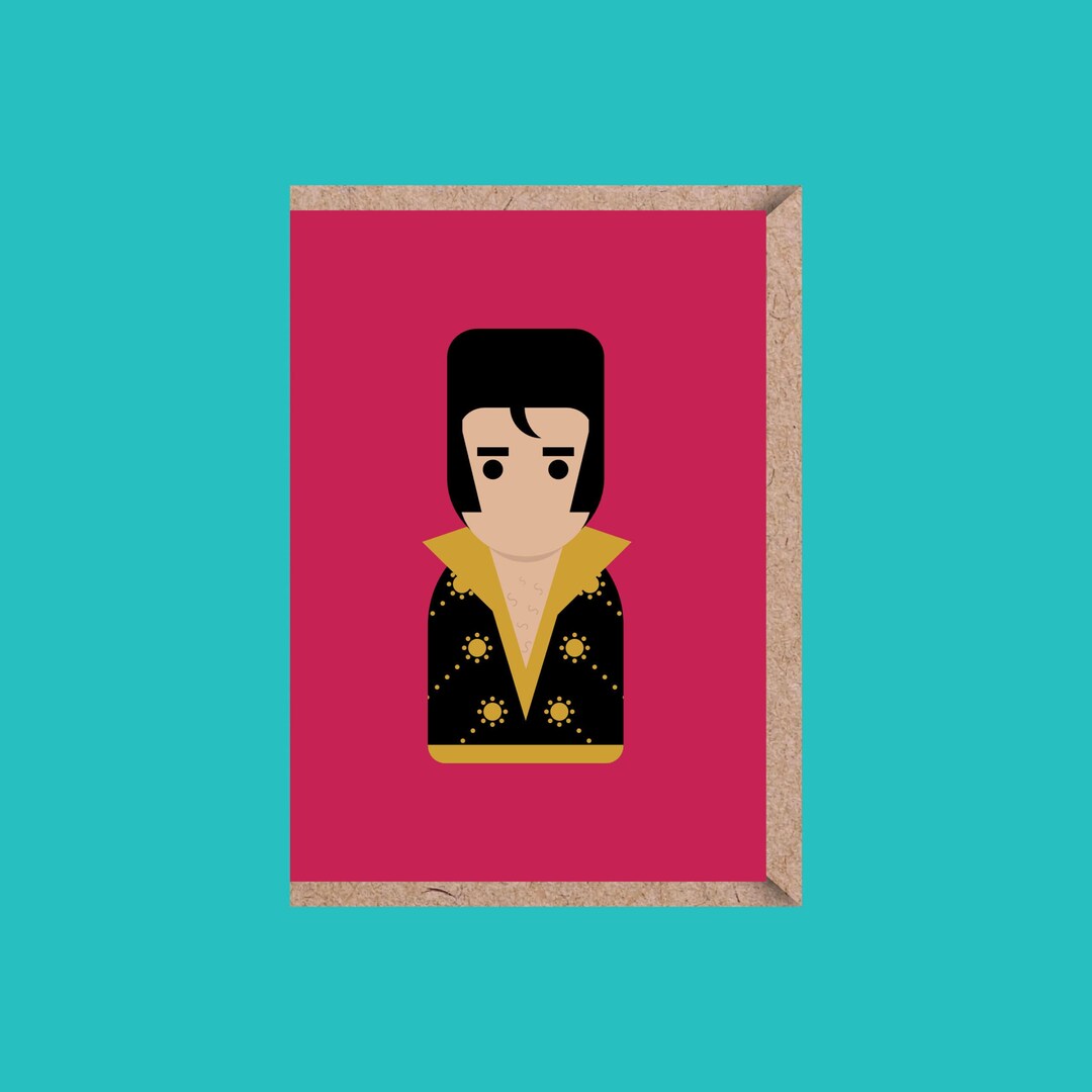 A6 Greeting Card Inspired by Elvis Presley Blank Inside - Etsy