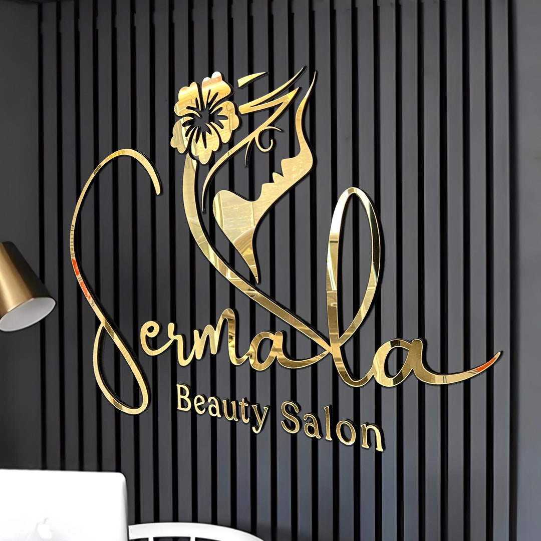 Custom Signs, Acyrlic Business Sign, Beauty Salon Sign, Laser Cut Sign ...