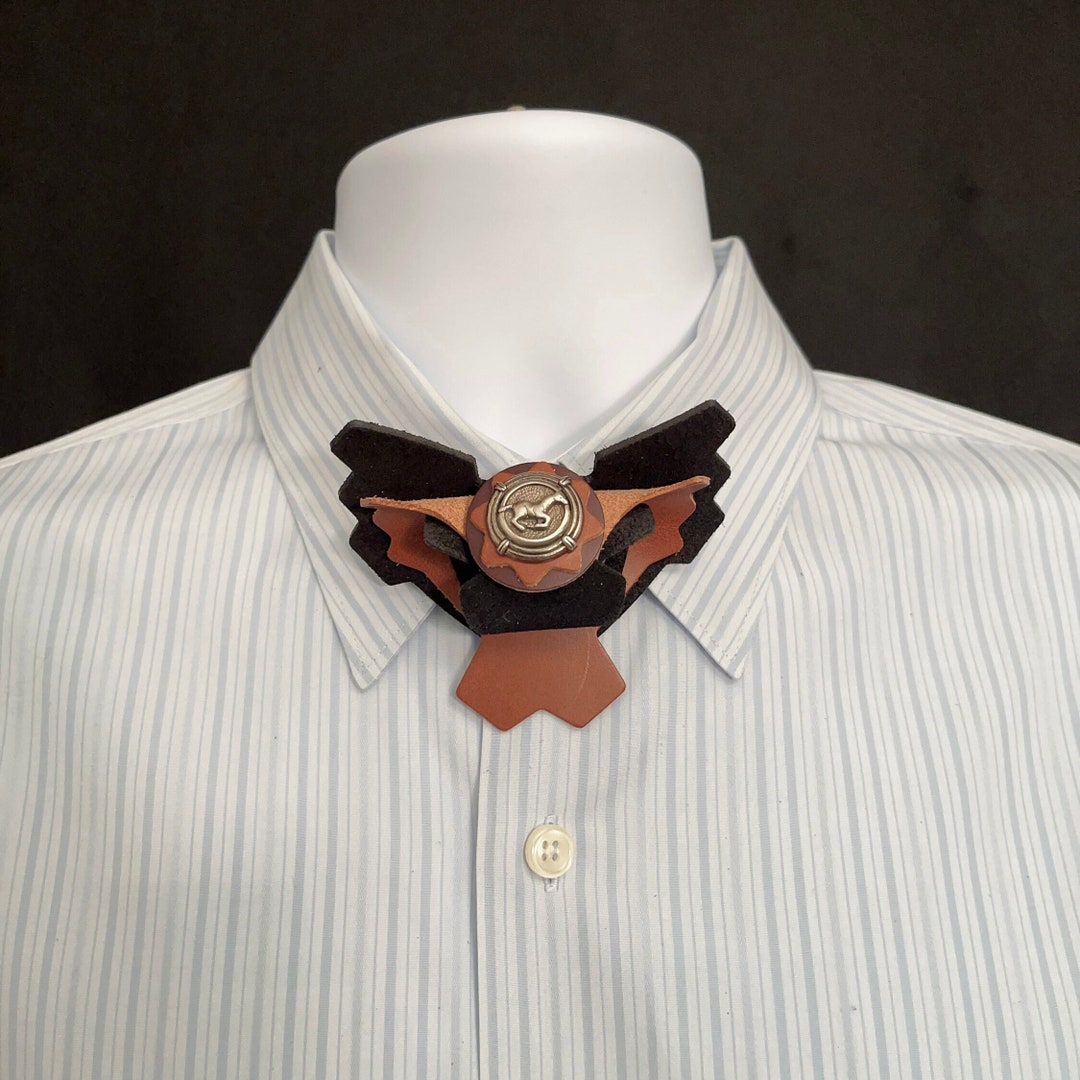 Leather Bolo Tie: Western Cowboy Necktie With Galloping Horse - Etsy