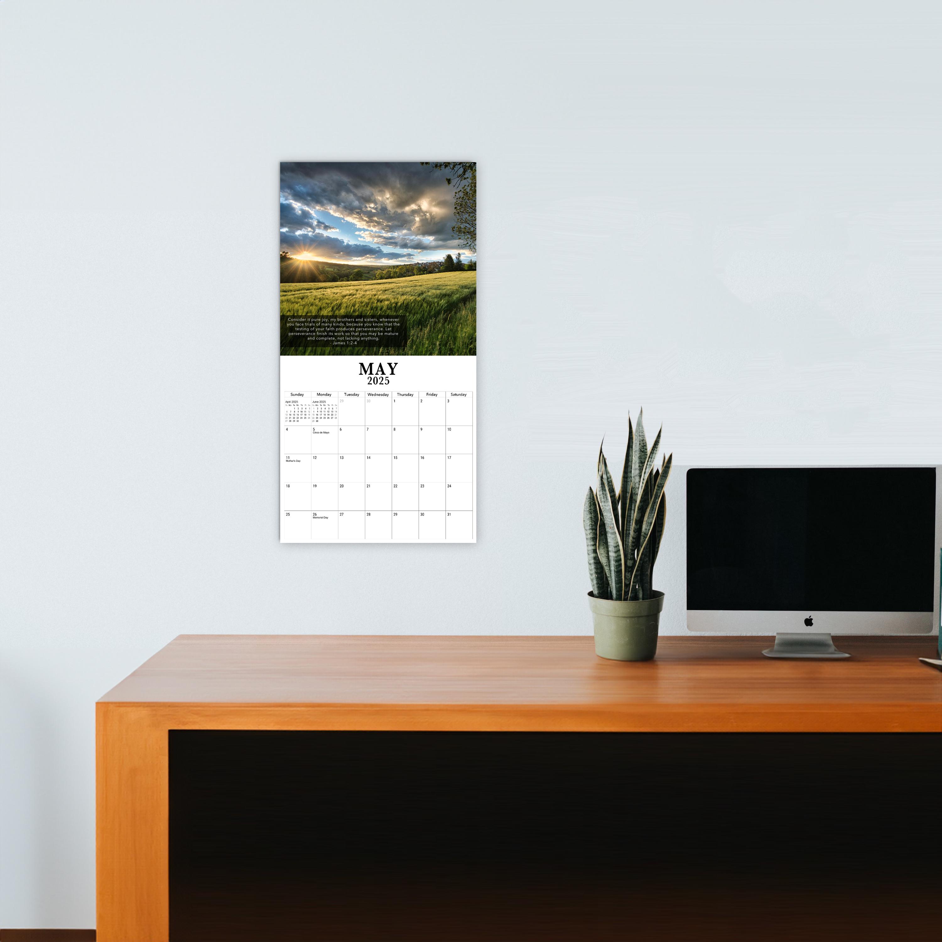 Christian Wall Calendar 2025 | Monthly Bible Verse Wall Calendar, All ...
