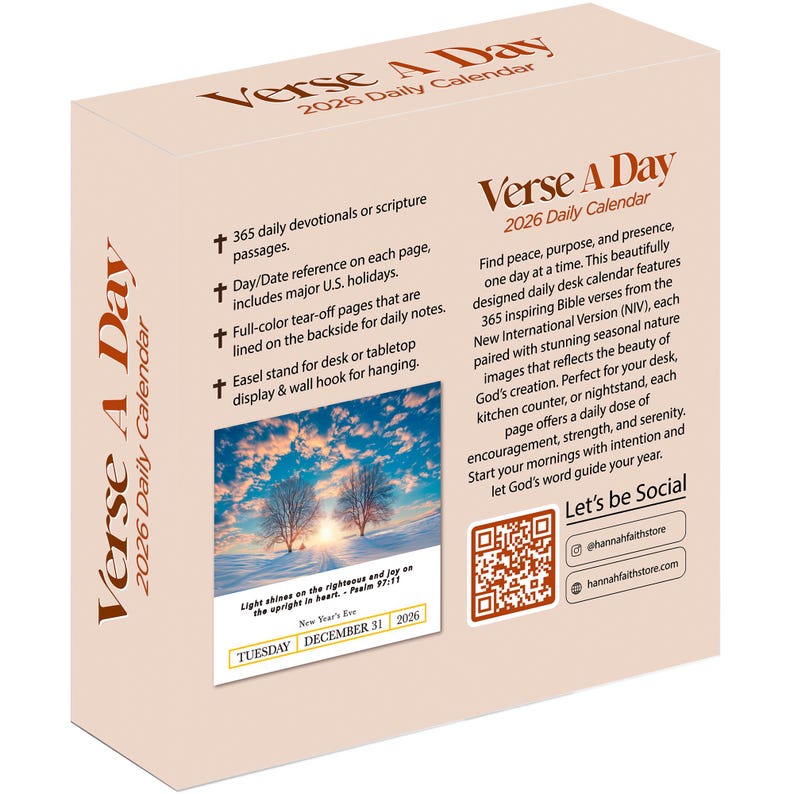 2026 Verse A Day Bible Calendar | 365 Christian Verses From the NIV ...