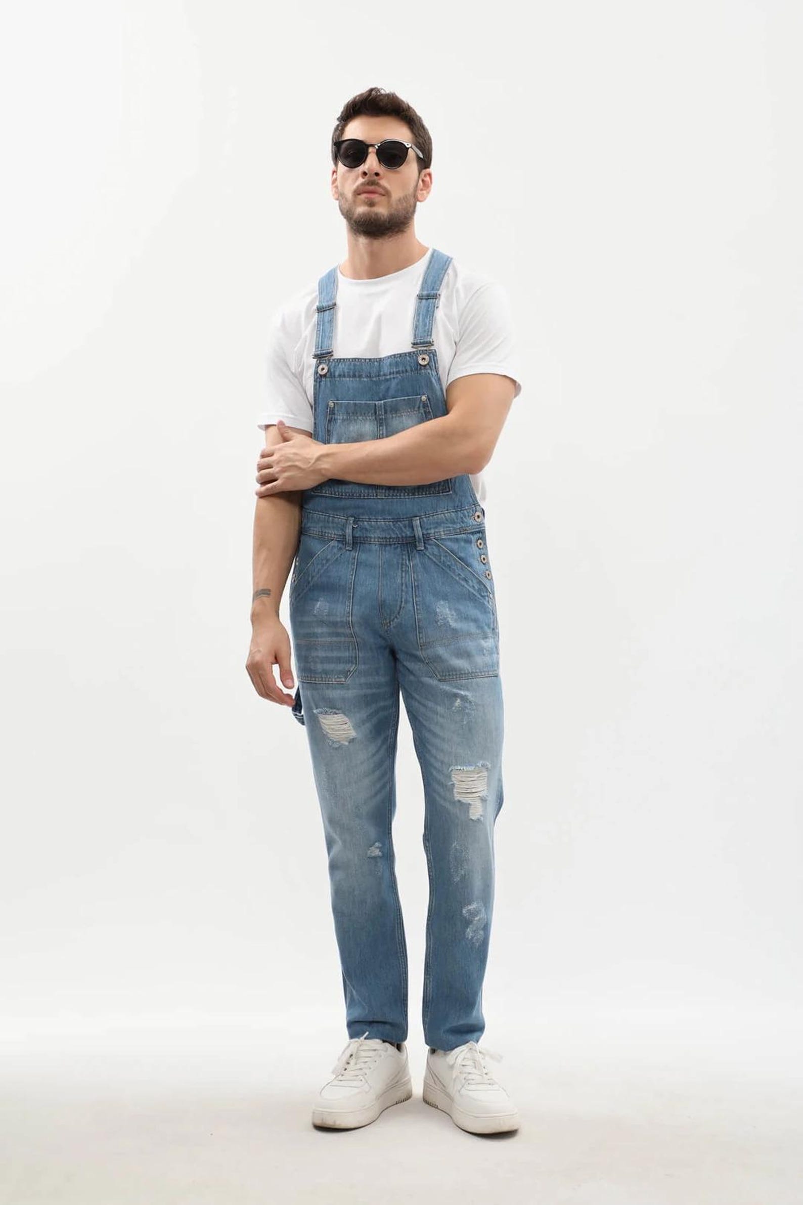 Men's Jean Overalls Trousers - Etsy