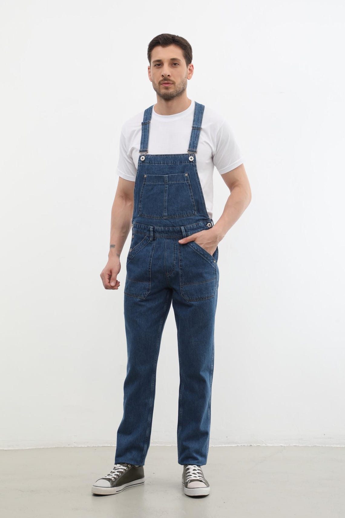 Men's Jean Overalls Trousers - Etsy