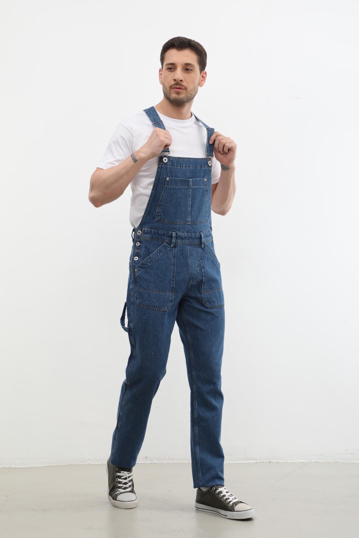Men's Jean Overalls Trousers - Etsy