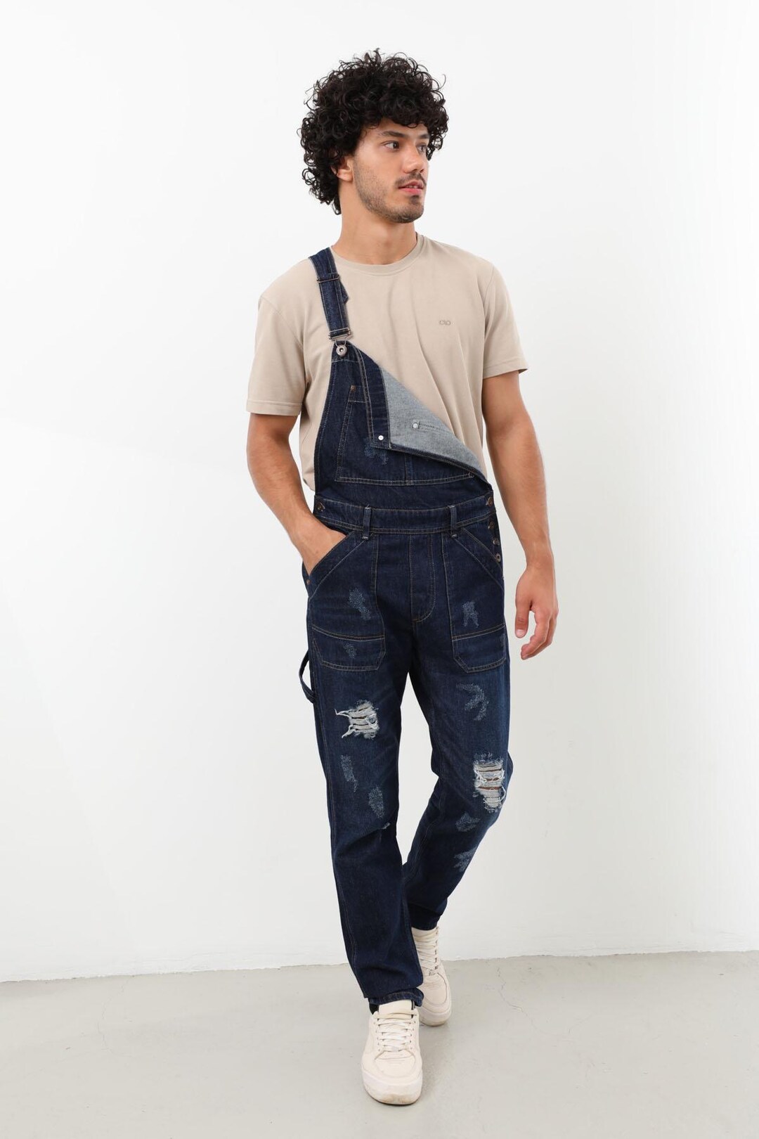 Men's Jean Overalls Trousers Navy Blue - Etsy