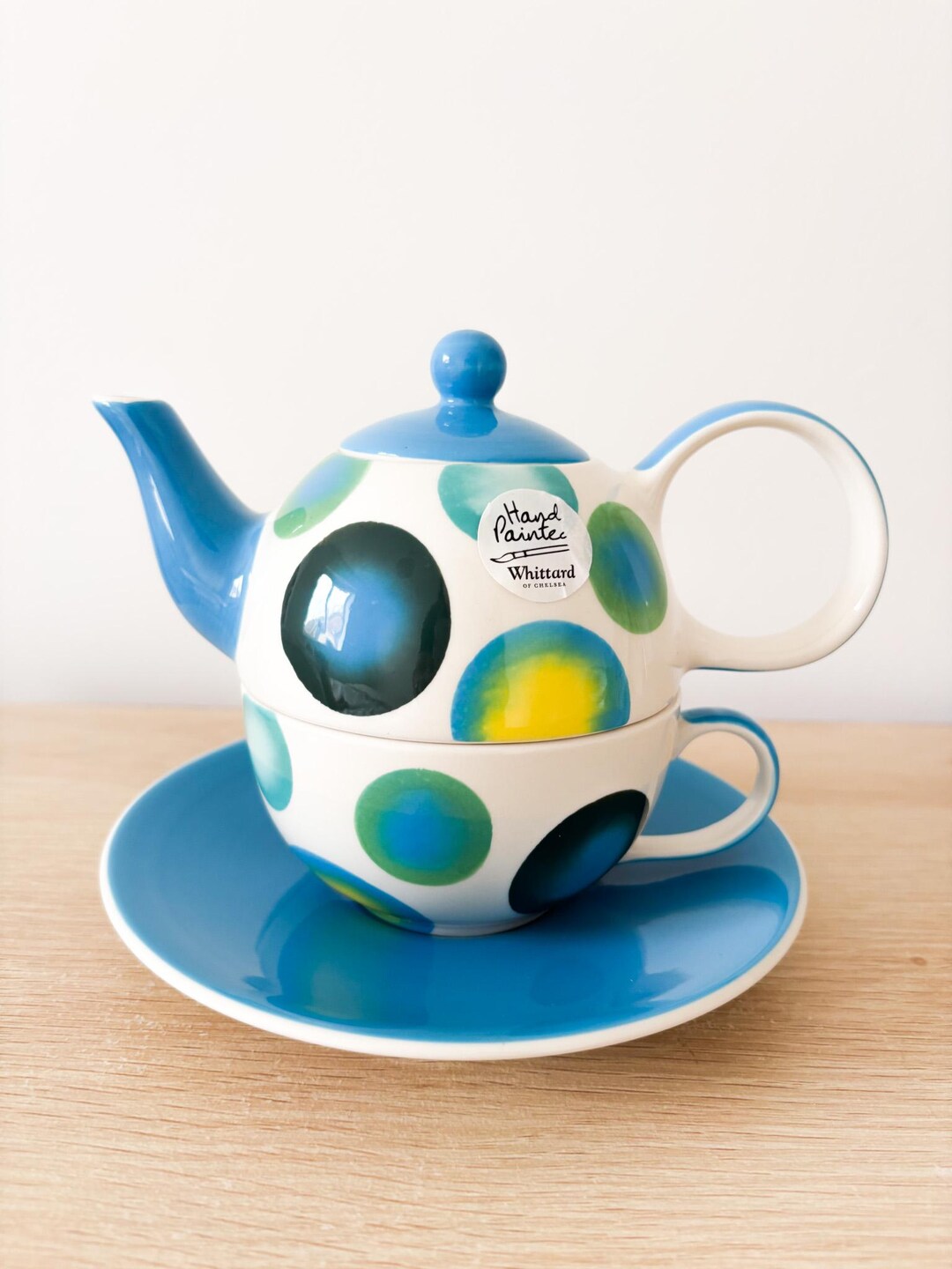 Whittard of Chelsea Tea for One Set: Retro Ceramic Sun Spot Design - Etsy