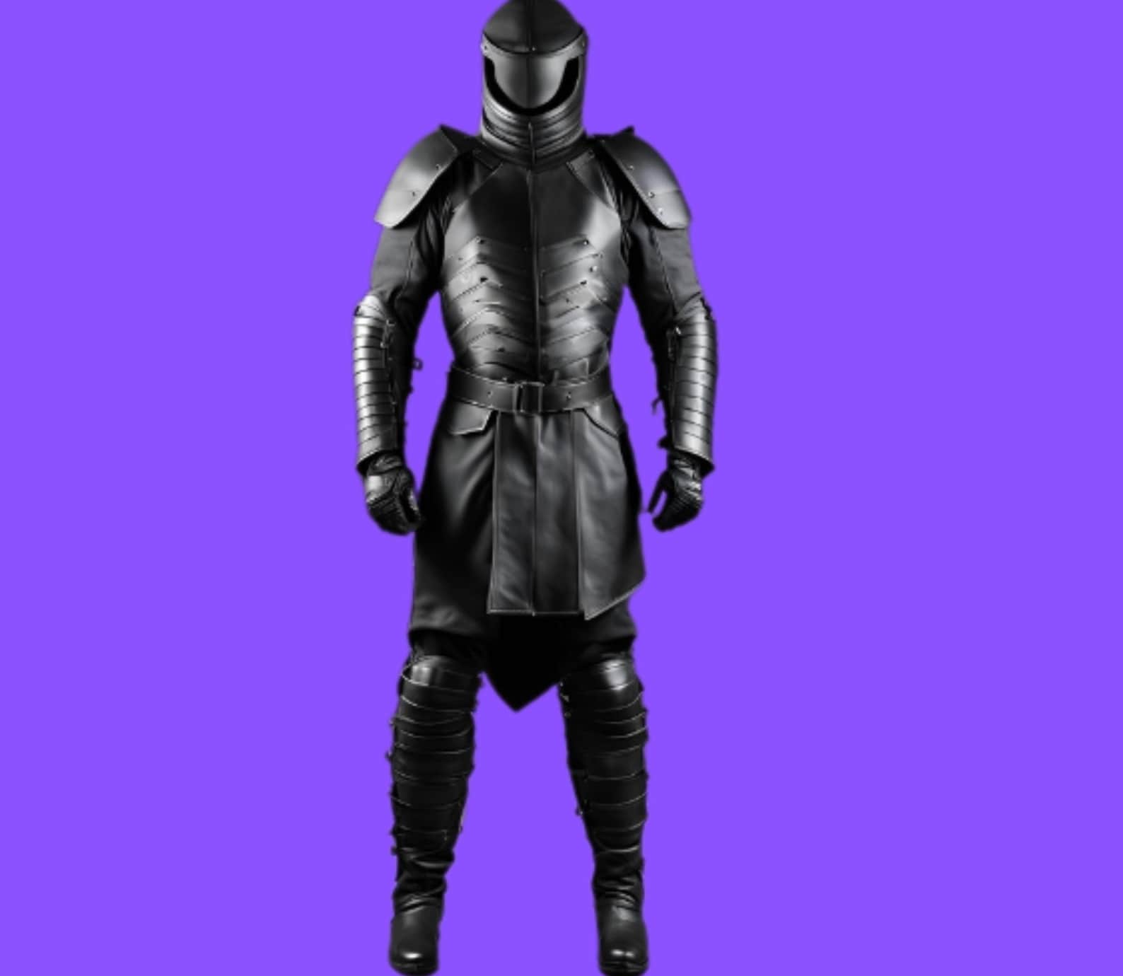 Full Black Leather Armor Set - Custom Handmade Battle Armor Set - Etsy