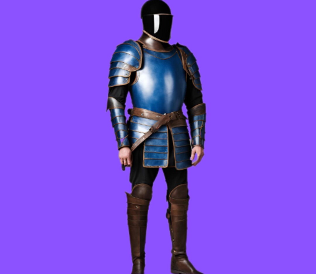 Custom Blue Leather Armor Set - Handcrafted Full Body Armor Set - Etsy