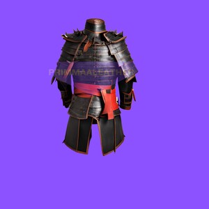 Handcrafted Leather Samurai Armor – Black and Red Full Body Suit - Etsy