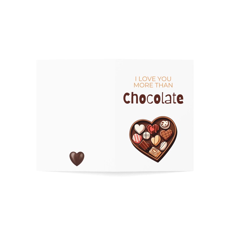 I Love You More Than Chocolate Greeting Card | Funny Valentines Day ...