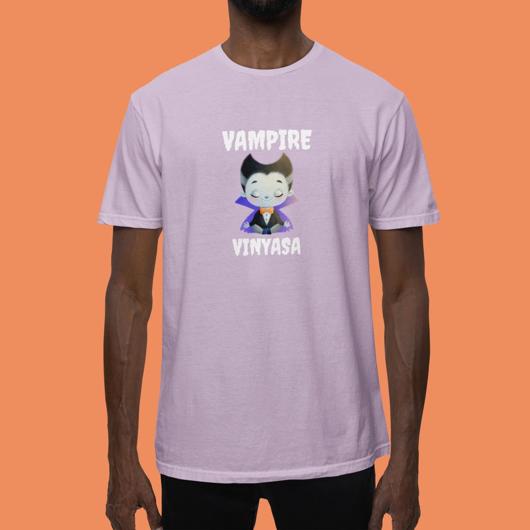 Vampire Vinyasa Unisex Garment-dyed T-shirt. Halloween, Yoga, Meditate ...