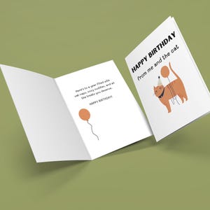 Unique Handmade Cat-themed Greeting Cards for Birthday Celebrations - Etsy