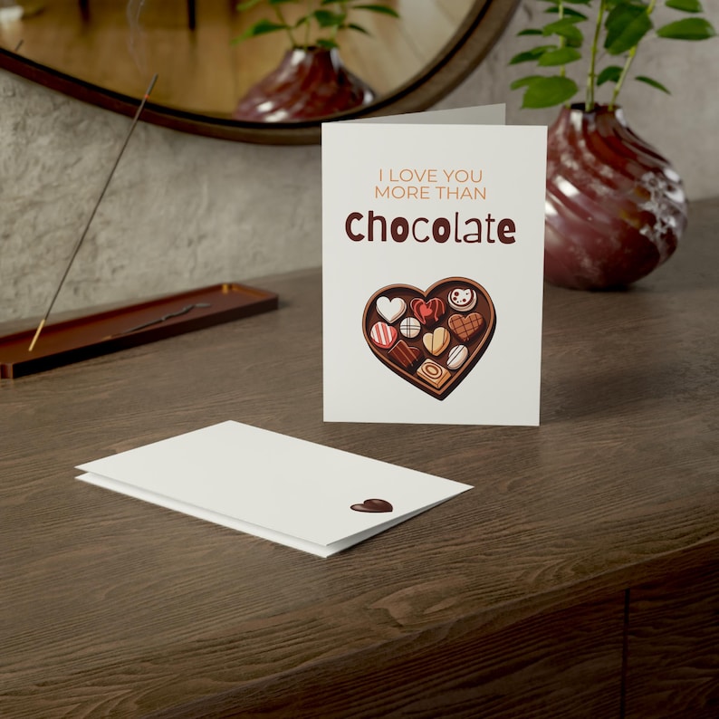 I Love You More Than Chocolate Greeting Card | Funny Valentines Day ...