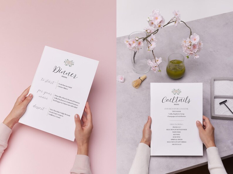 Wedding Itinerary Template | Wedding Timeline and Menu | Canva ...