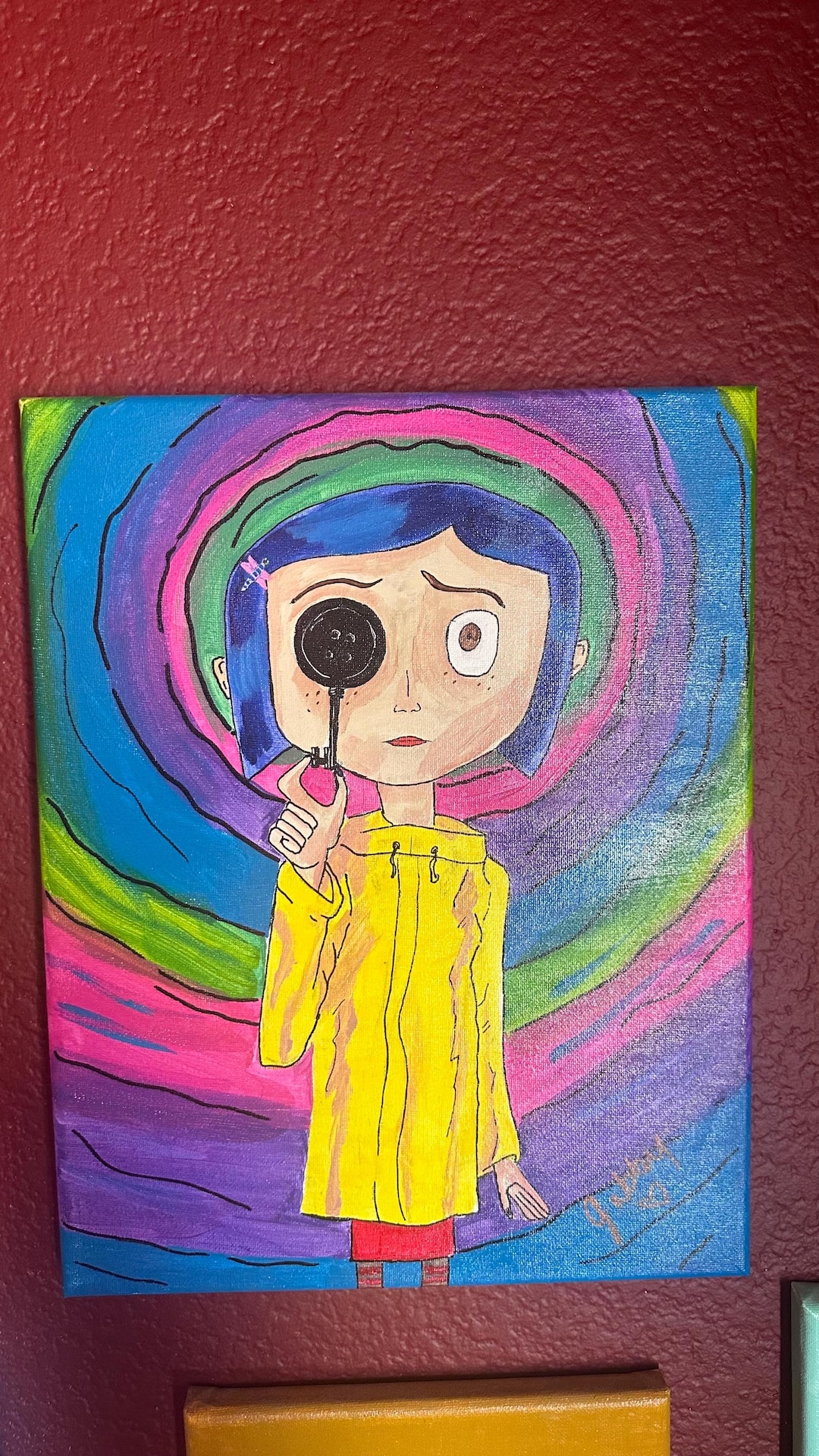 Acrylic Painting of Coraline. 11 X 14 - Etsy