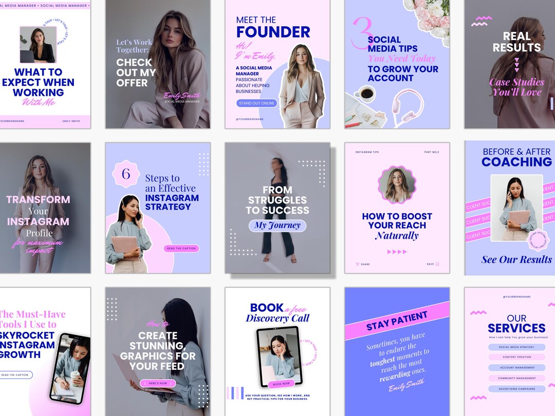 Editable Canva Instagram Templates, Aesthetic Social Media Post & Story ...